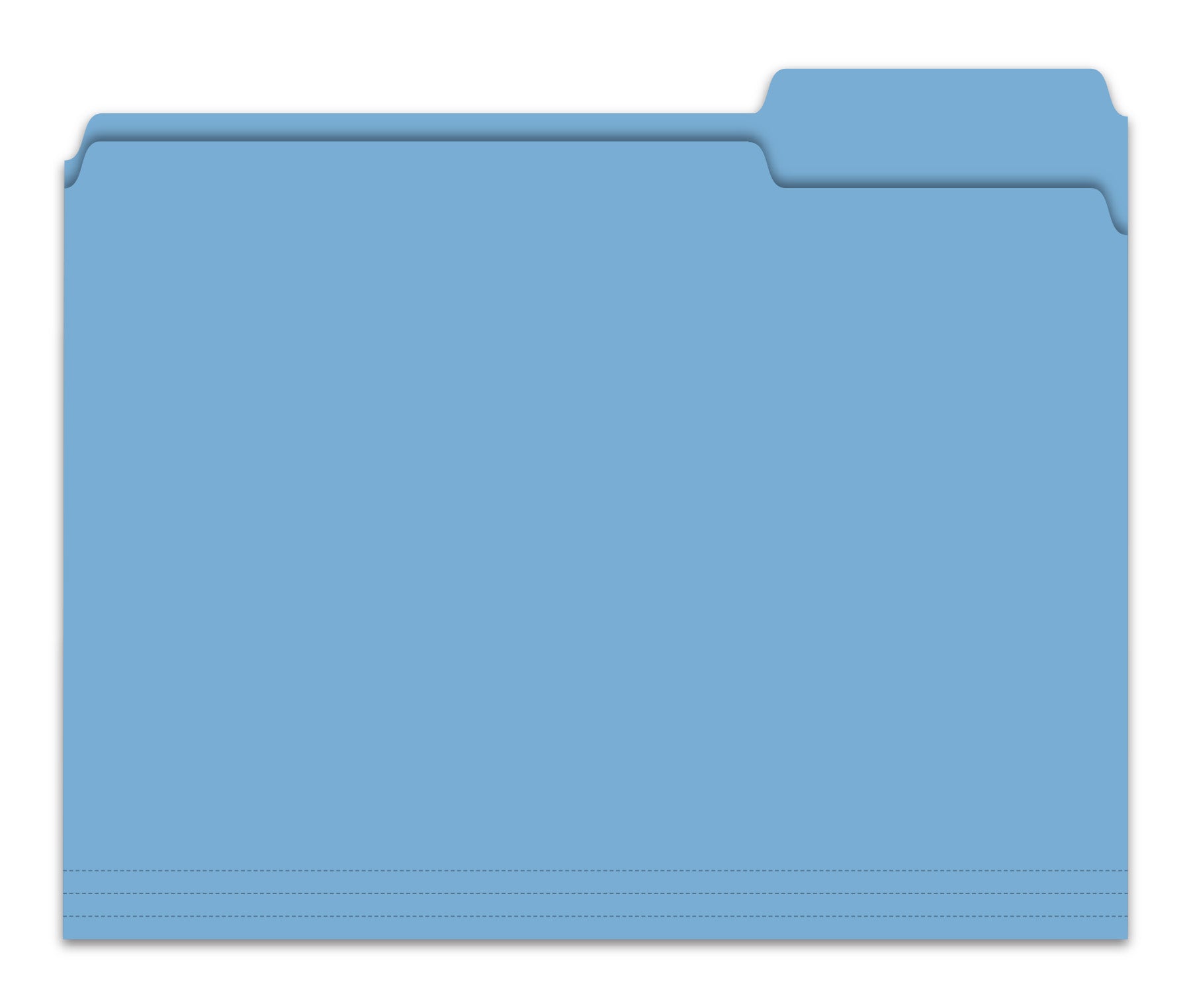 3 Tab File Folder - Blue - Qty. 100 per Box | 3 Tab File Folder