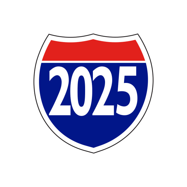 Window Sticker - Interstate Shield - 2025 - Qty. 12 | Interstate Shiel